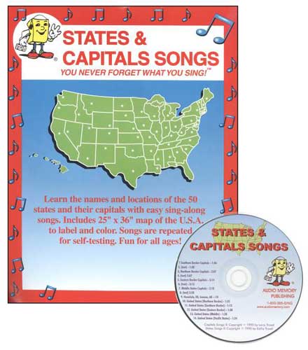 States and Capitals Songs, Book and CD – Love to Learn